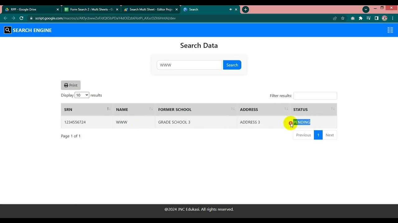 WEB APP Google Sheets | Search Data From Multi Sheets - YouTube