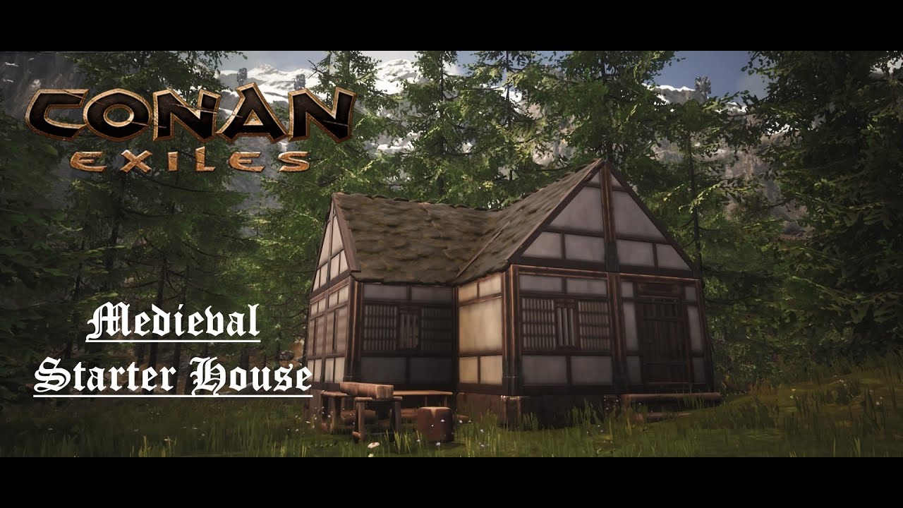 Conan Exiles: How to Build a Tiny Medieval Starter House - YouTube