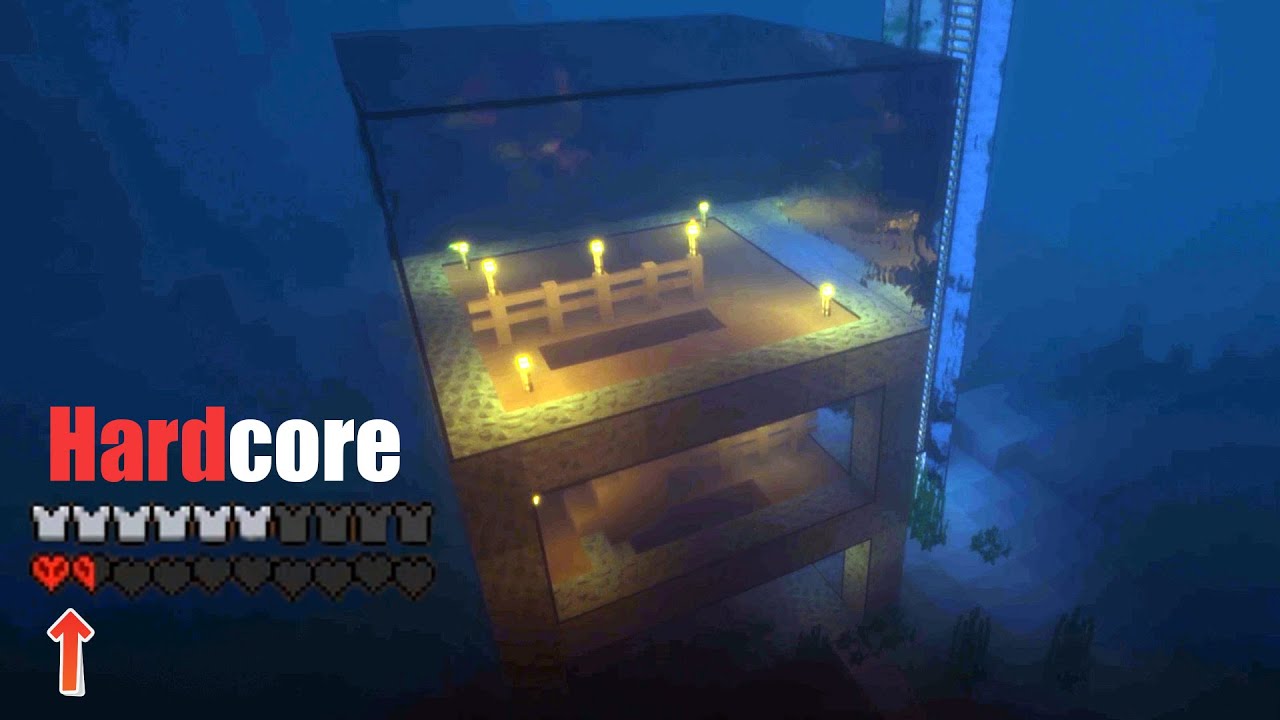 Leiligheten under vann er Ferdig - Men overlever jeg? Rob er Hardcore i Hardcore Minecraft Dag 5 ...