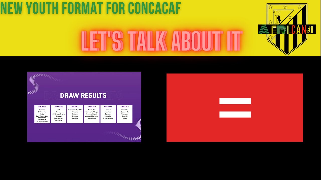 New Format For Youth Tournaments in CONCACAF|| Let's talk about it ...