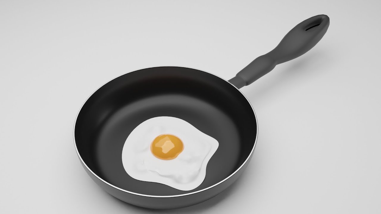 How to Create Egg in pan in blender 2.82 - YouTube