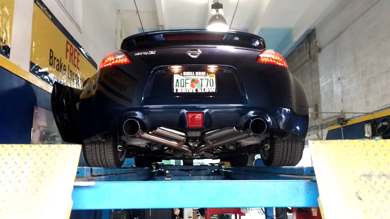 370z Motordyne Shockwave e370 exhaust - YouTube