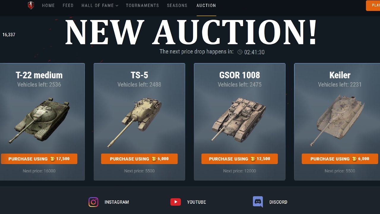 World of Tanks Blitz AUCTION - Best Deals and All Info about Tanks! 🔥 ...