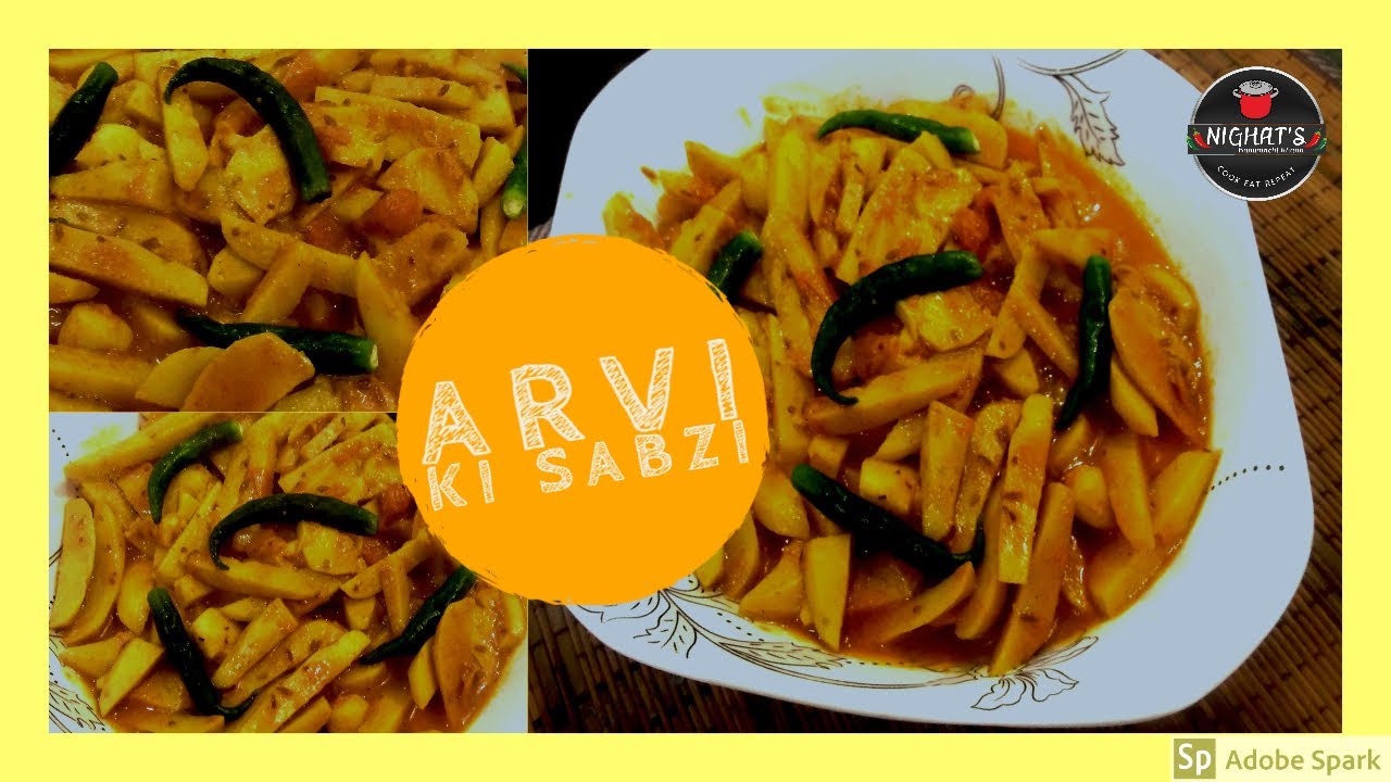 How to make arvi ki sabzi Arvi curry Arvi sabzi with Gravy Arbi ki ...