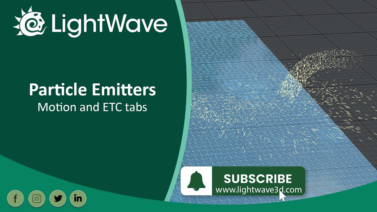 Lightwave 3D - Particle Emitters - Motion and ETC tabs - YouTube