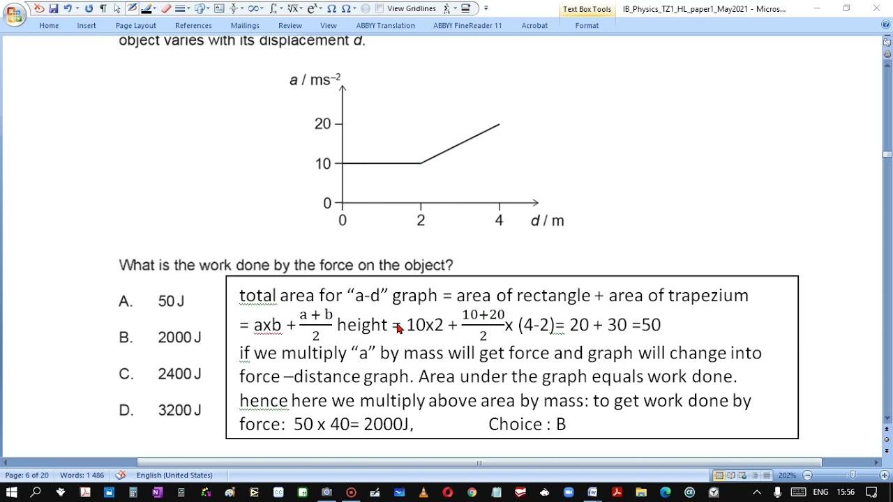 Solutions IB Physics HL Paper1 May 2021 TZ1 past paper Baku teacher ...