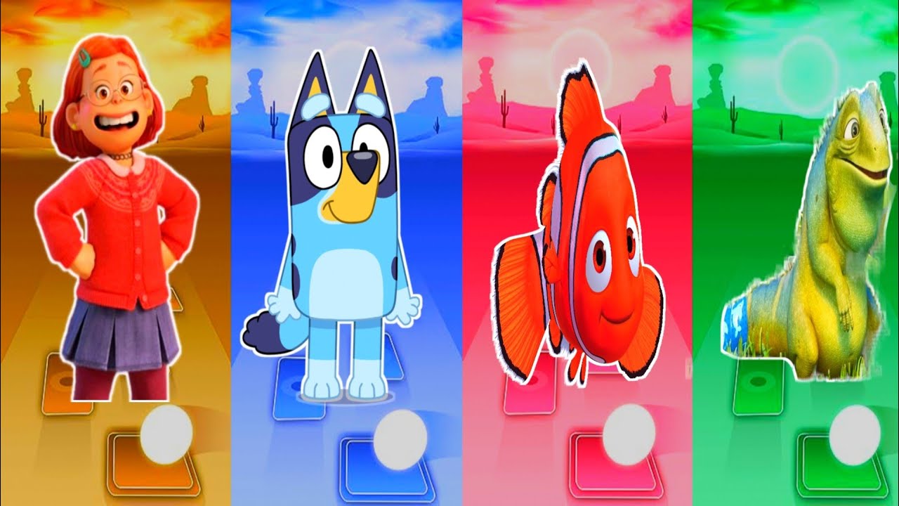 Turning Red🆚Bluey🆚Finding Nemo🆚Leo💦Who is best player?? - YouTube