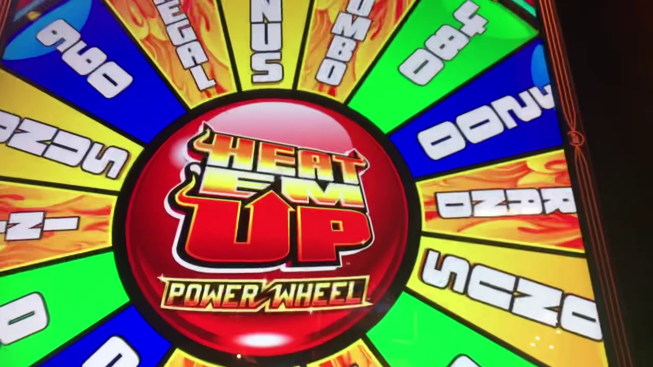 Heat em up line hit and power wheel spin @ max bet - YouTube
