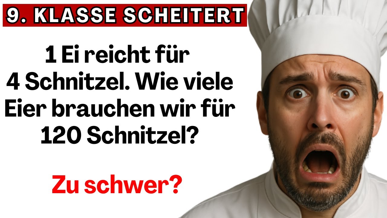 Mathe-Aufgaben aus der Küche. Zu schwer? | 9. Klasse, Koch Ausbildung ...