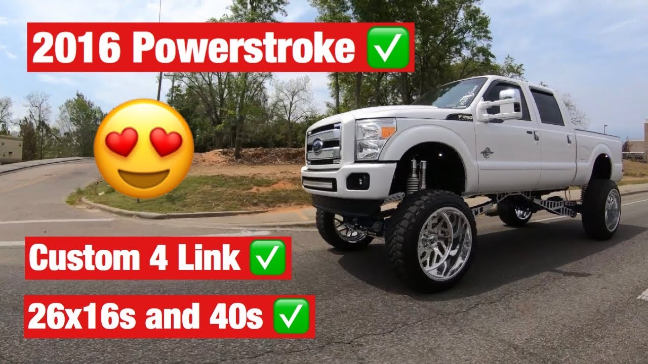2016 Ford F-250 (Custom 4 Link, 26x16s, 40s) - YouTube