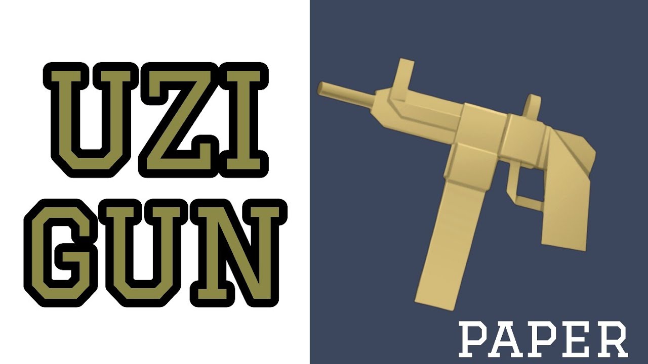 How to make a paper UZI GUN_origami gun - YouTube