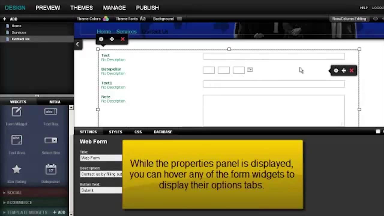 EZ Design Today - Creating Forms on Your Website in SiteBuilder - YouTube