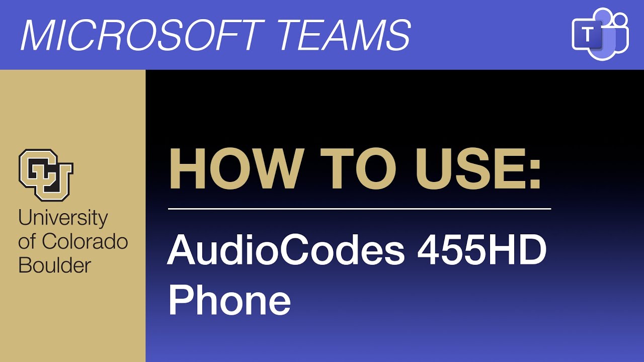 How to Use the 455HD Phone | Microsoft Teams - YouTube