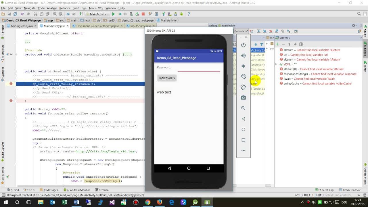 Android Studio #6: Http Volley Wait on Return Value at OnResponse of a StringRequest - YouTube