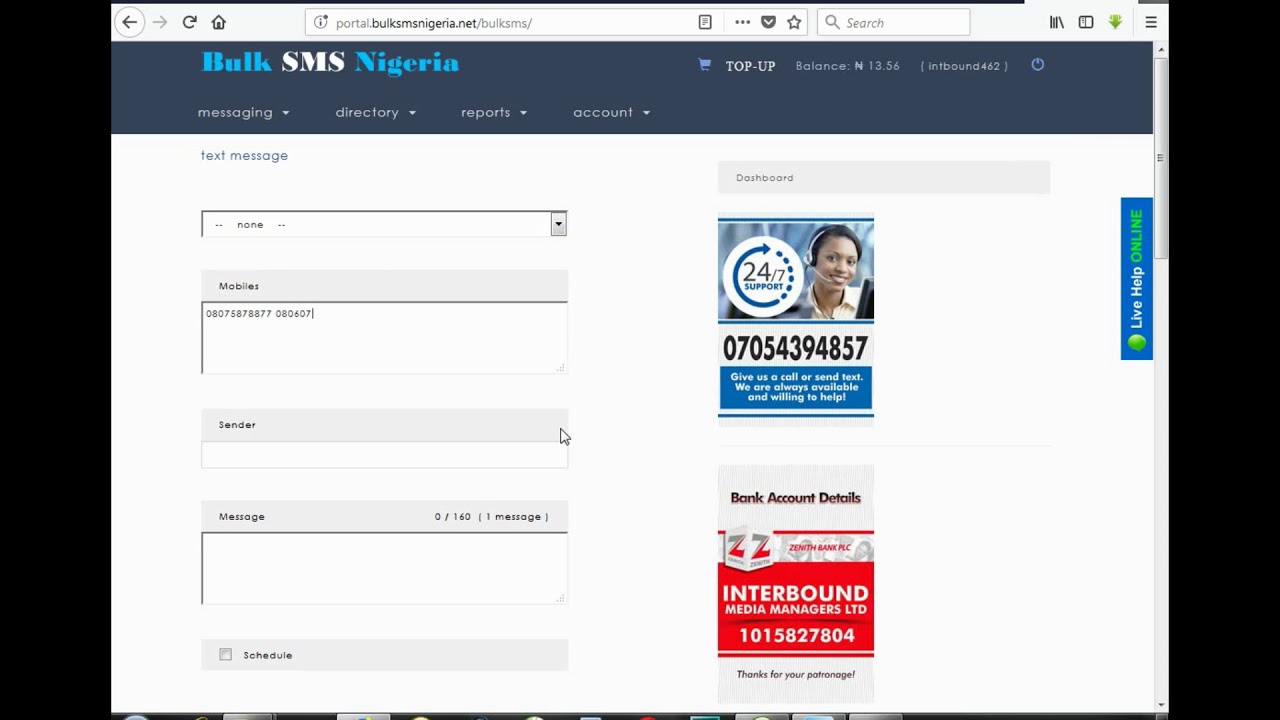 How to send Bulk SMS on Bulk SMS Nigeria - YouTube