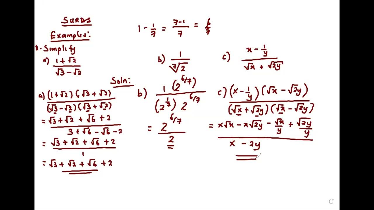 Surds, Irrational and Binary operations - YouTube
