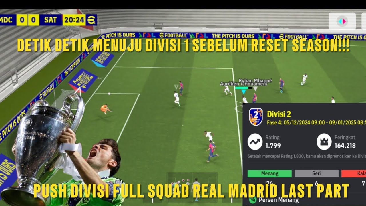 ROAD TO DIVISI 1 IS REAL!!!! PUSH DIVISI FULL SQUAD REAL MADRID LAST ...
