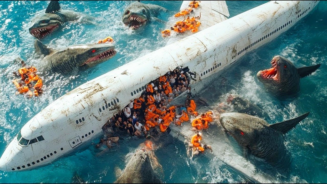 Passangers SE Bhari Plane DEEP Ocean Me Gayab Ho Gae SHARKS Ke Bich ...