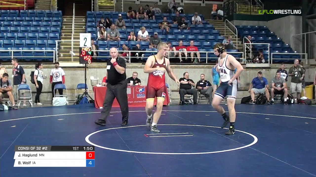 Cadet FS 195 Consi of 32 #2 - Jack Haglund (MN) vs. Brayden Wolf (IA ...