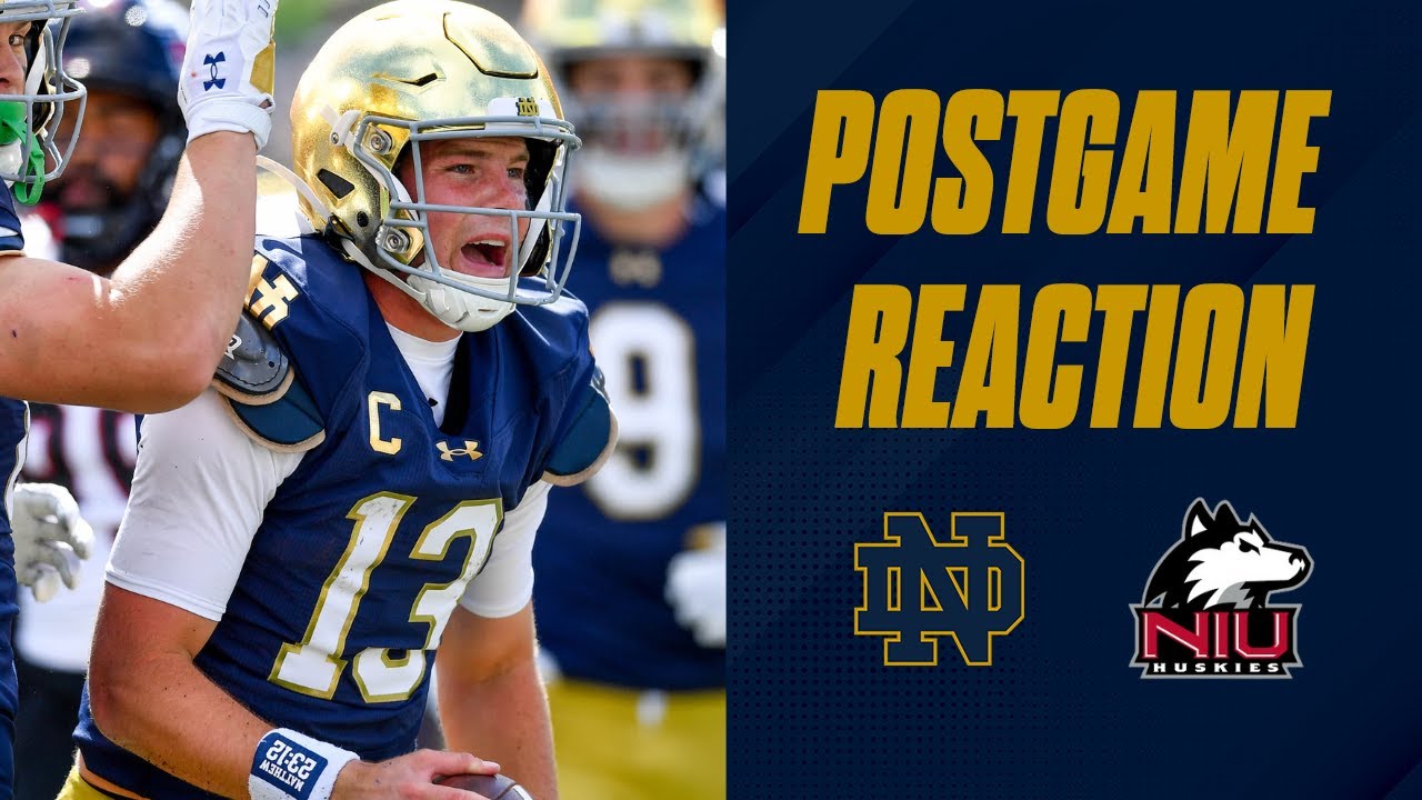 Notre Dame football vs. NIU Huskies postgame reaction show | Irish lose a STUNNER 16-14 - YouTube