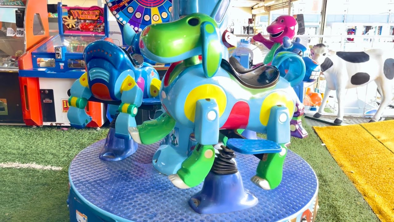 Tecway Puppyland Carousel / Robo Dog Roundabout Coin Operated Kiddie ...