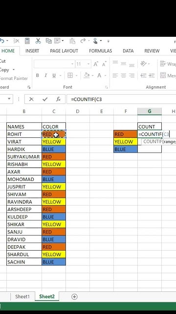 Colours Count In Excel Exceltips Shortvideos Exceltricks Excel Exceltutorial Excelworld 