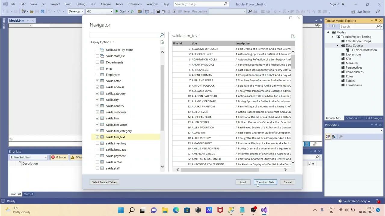 How to Create Tabular Project in SSAS - YouTube