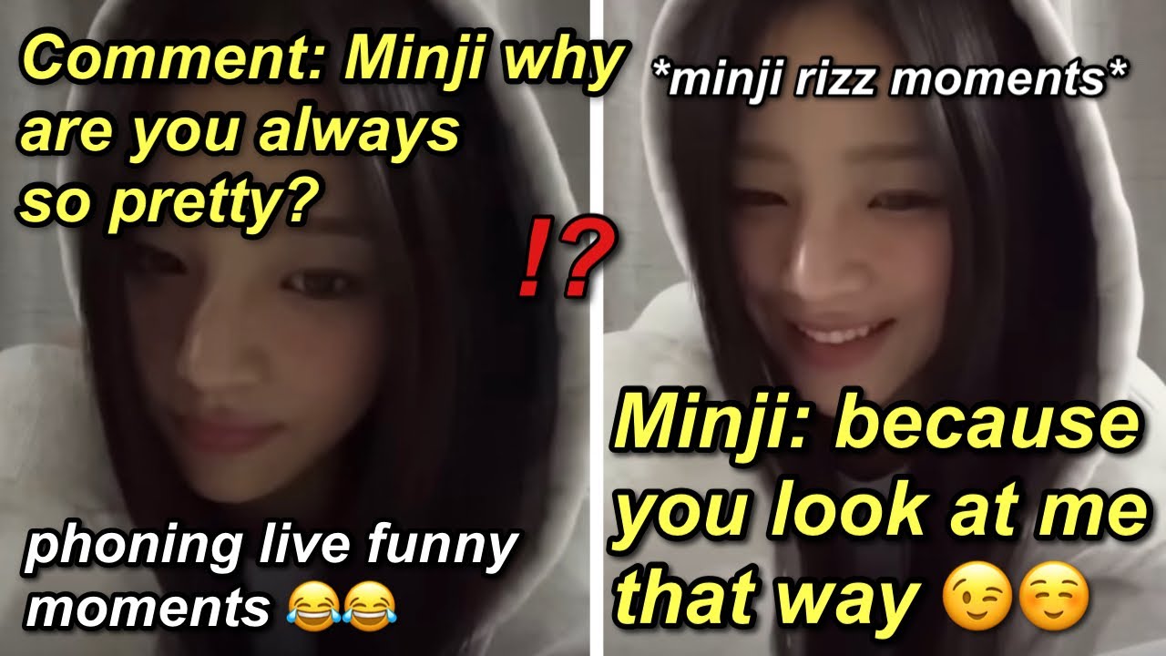 Minji being hilarious on phoning live - YouTube