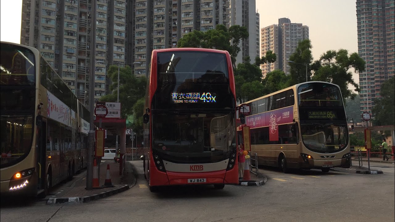 [沙廠歐六玻璃梯紅𨋢巨無霸 | 沙田青衣城隧特快] Hong Kong Bus 九龍巴士 KMB 49X 青衣碼頭 - 沙田（廣源）@ S ...