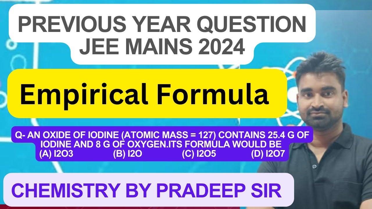 Empirical Formula & Molecular Formula By Pradeep Sir - YouTube