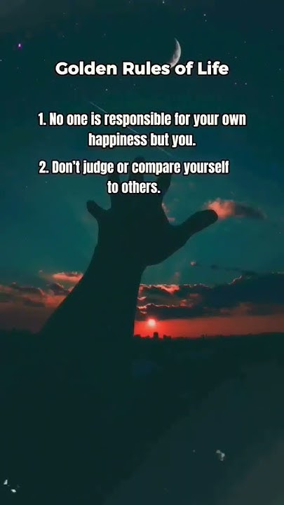 5 Golden Rules of Life #youtubeshorts #goldenrule #motivational - YouTube