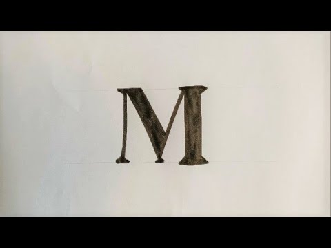 How to draw "The Sherif Alphabet M" (Upper Case) - YouTube