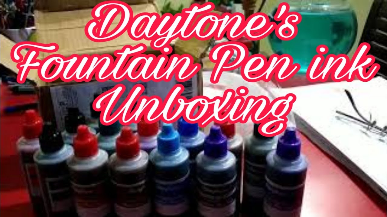 Daytone Fountain Pen Ink Unboxing and Primary Review - YouTube