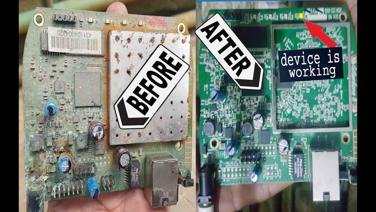 WiFi Router Water Damage Restoration All Electrocutions - YouTube