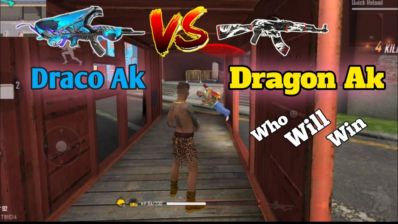 Draco Ak Vs Dragon Ak🤔||Which is Better (Powerful)...🤔??Badges 2 Free ...
