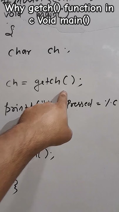 Why getch() function with void main() #clanguage #ccoding #cprogramminginhindi #programming ...