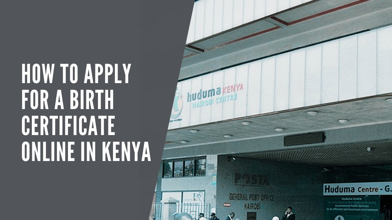 How to apply for a birth certificate in Kenya - YouTube