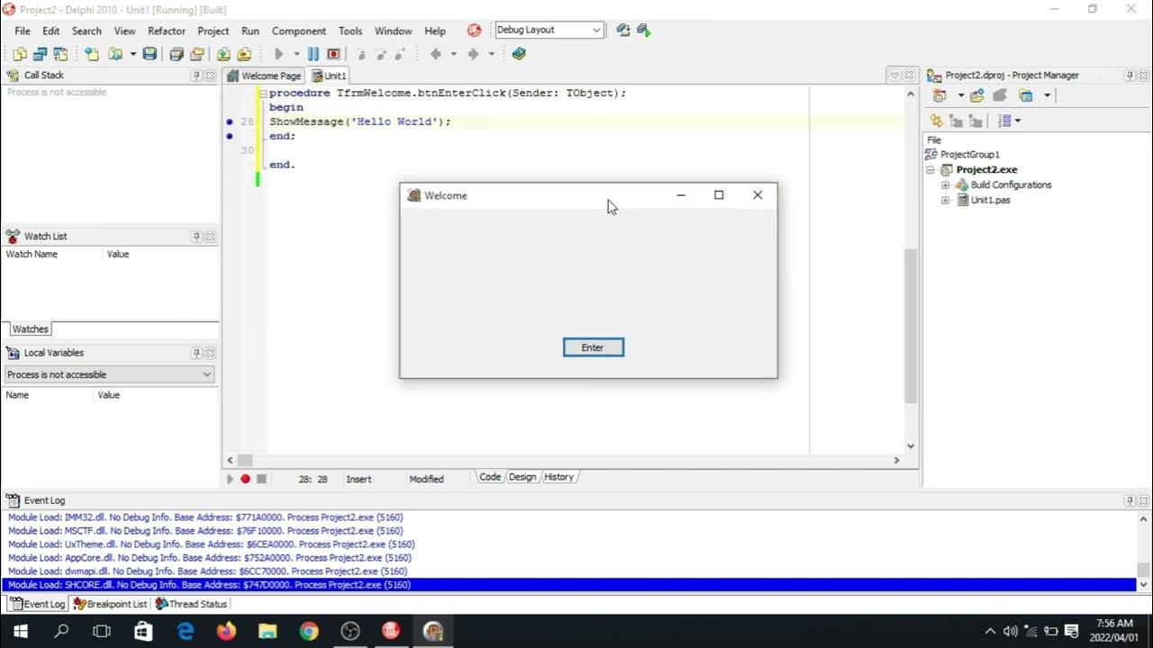 DELPHI CODING PART 1 - YouTube
