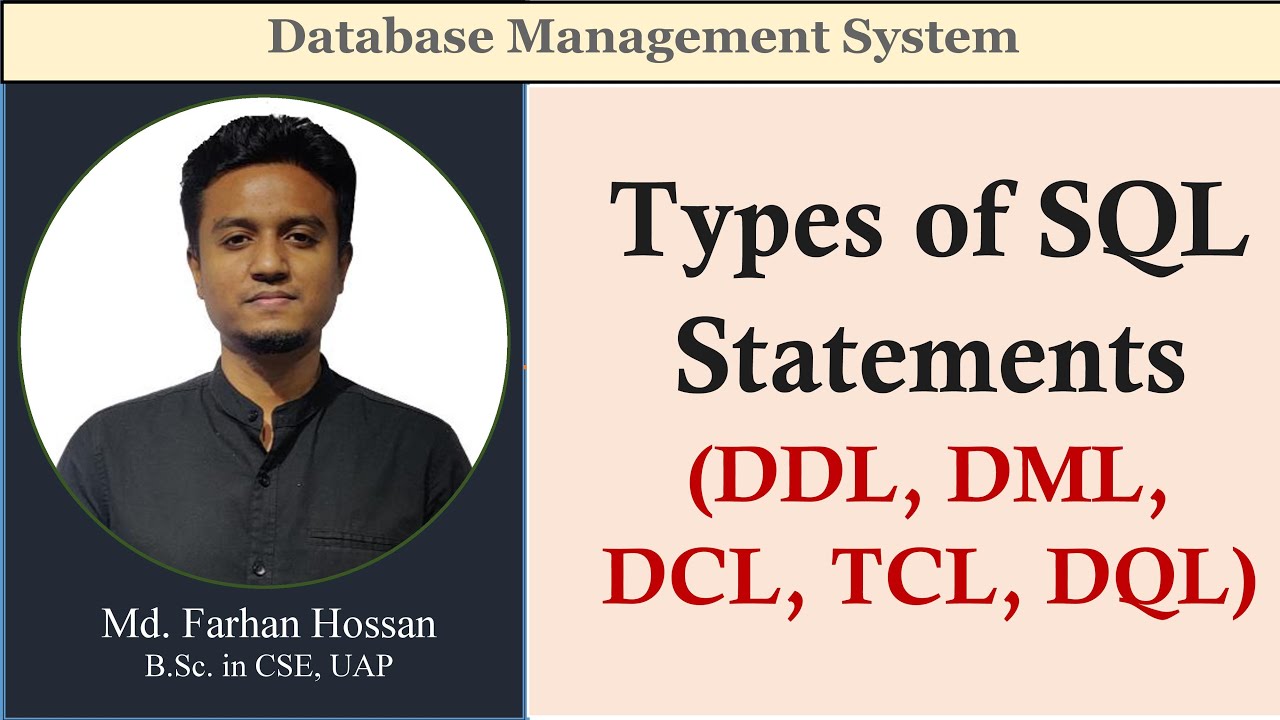 Lec 58 Types Of Sql Statements Commands Dbms Bangla Tutorial Youtube 9324