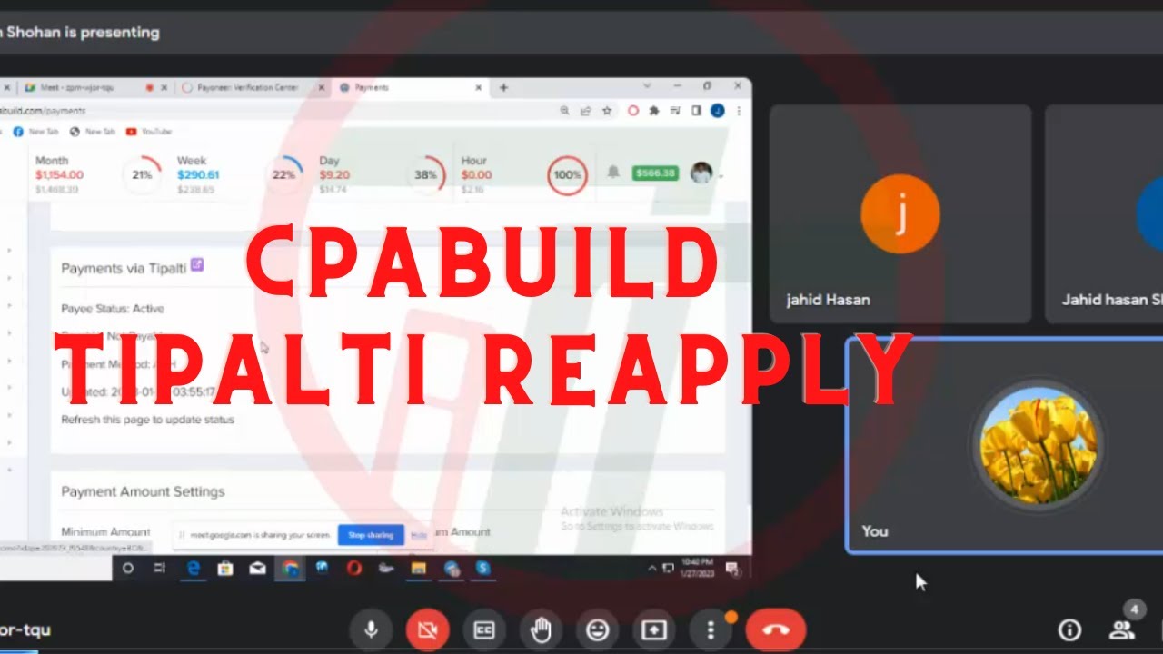 HOW TO REAPPLY CPABUILD TIPALTI FORM - LIVE SUPPORT - YouTube