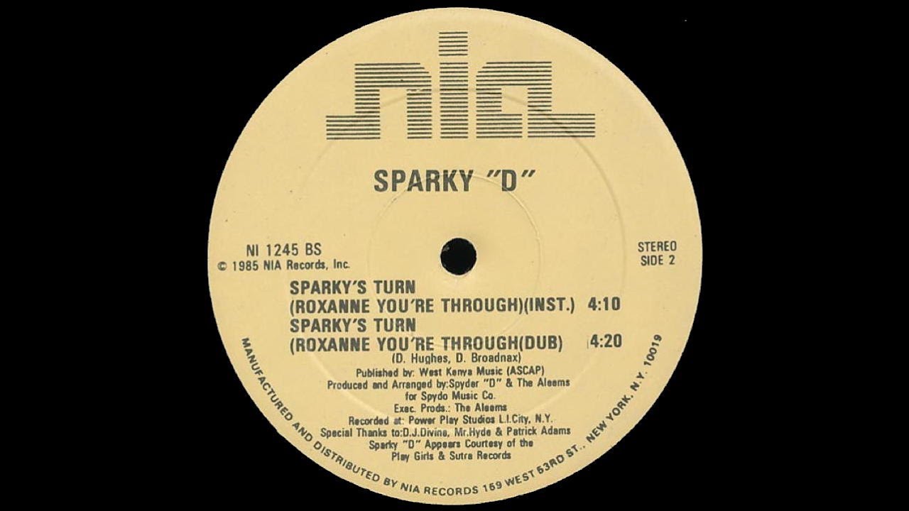 Sparky "D" - Sparky's Turn (Roxanne You're Through) (Inst.) - YouTube