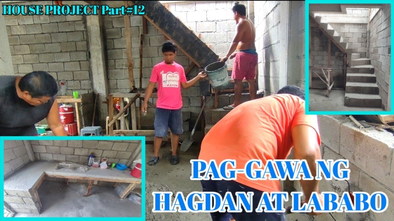 HOUSE PROJECT PART 12/ PAG-GAWA NG HAGDAN AT LABABO - YouTube