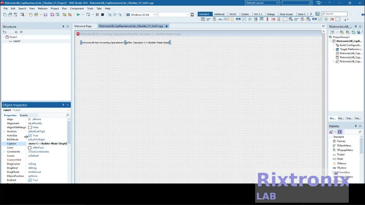 Creating Non Inverting Op Amp Calculator Easy C++Builder Ep1 - YouTube