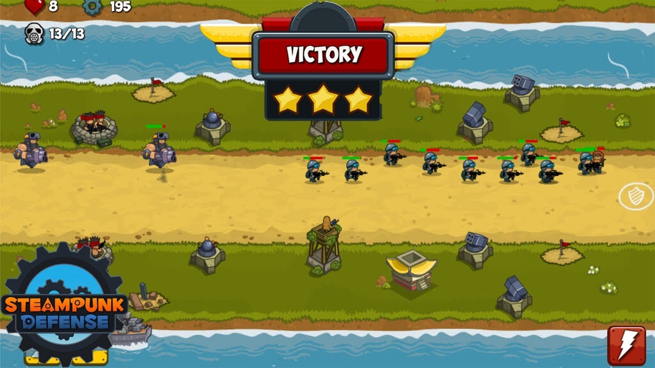 Steampunk Tower Defense lvl 33 (1-10) - YouTube