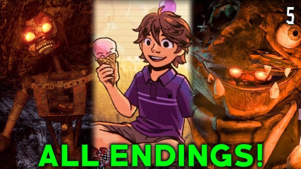 FNAF: Security Breach RUIN - Part 5 (ALL ENDINGS! - Mimic, Fredbear ...