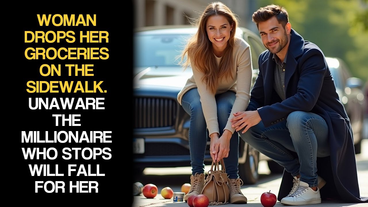 Woman Drops Her Groceries On The Sidewalk, Unaware The Millionaire Who ...