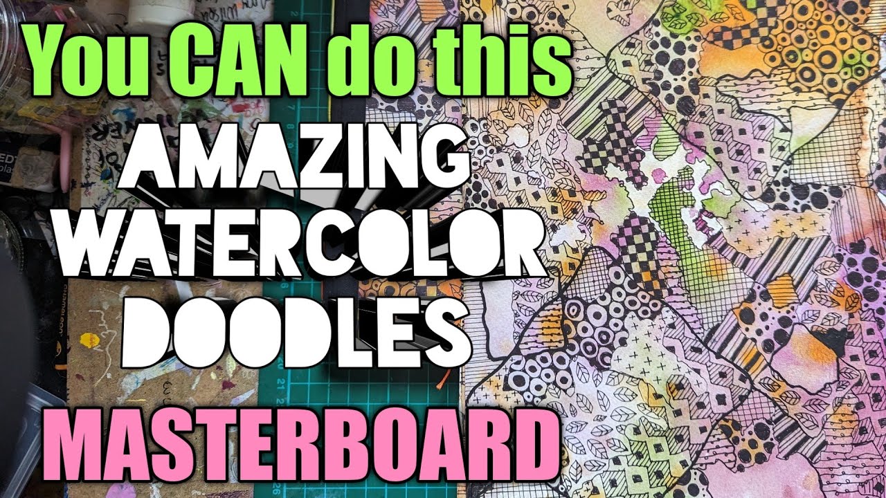 YOU CAN DO THIS-AMAZING WATERCOLOR DOODLES with Circles, Dots, Blobs ...