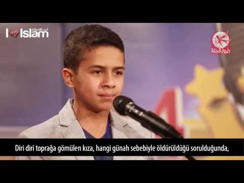 Ses yarışmasına katılan küçük çocuktan harika Kuran tilaveti
