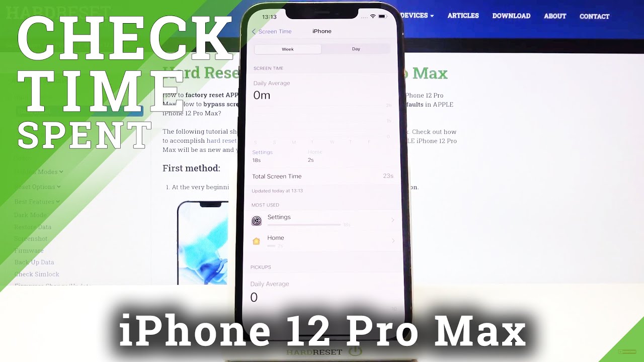 How to Check Total Screen Time on iPhone 12 Pro Max – Verify Display ...