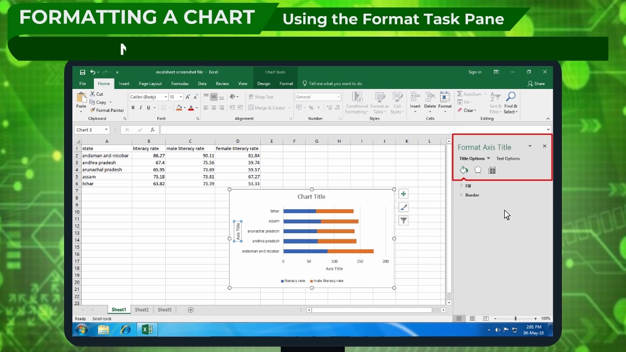 Formatting a Chart class-8 - YouTube